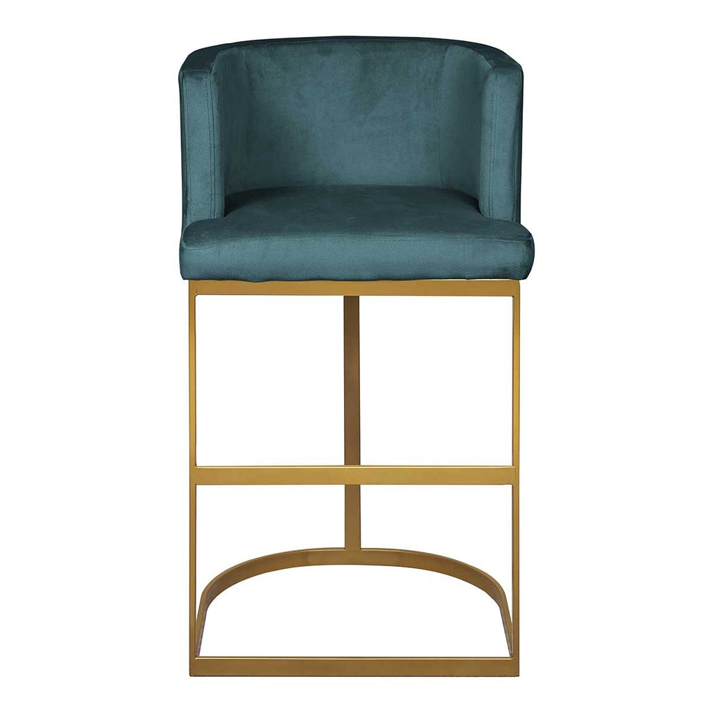 Taburete de bar 74cms terciopelo Becker verde – Mueblestudio